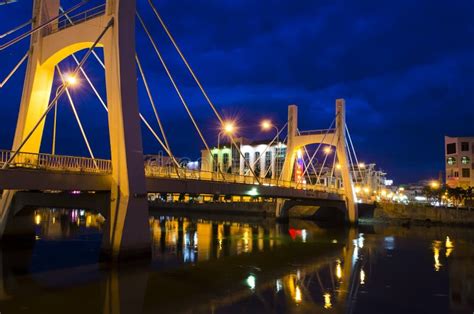 Phan Thiet Water Tower On Ca Ty River At Evening Stock Image Image