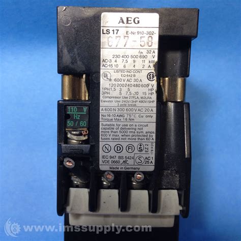 Aeg Motor Control Ls 17 Contactor Ims Supply