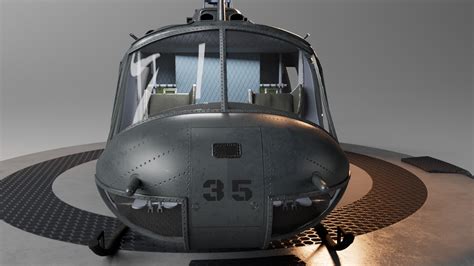 Uh1 Huey Inspired Navy Helicopter Game Ready 3d Model Turbosquid 2572252