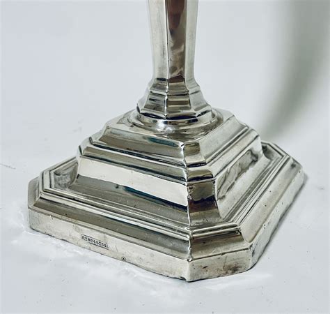 Large Antique Silver Candlestick