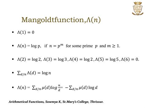 Mathematics Arithmetical Functions Pptx Physics Science