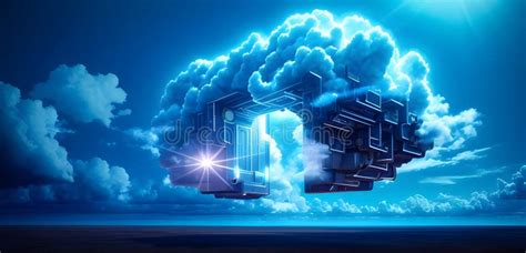 Generative Ai Cloud Computing Technology Online Data Storage For Business Network Concept