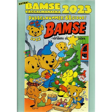 Bamse 2022 1920 Bamse Väggalmanacka 2023 Medföljer