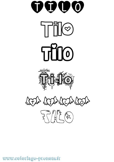 Coloriage Du Prénom Tilo à Imprimer Ou Télécharger Facilement