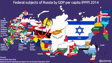 Map Of Regions Of Russia By Gdp Per Capita Ppp 2014 Imgur