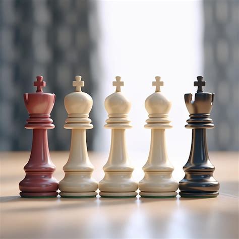 Premium Ai Image Cartoon Chess Set 3d