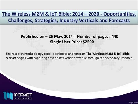 PPT Wireless M2M IoT Bible Market Wireless IoT Market Are The Driving Applications During