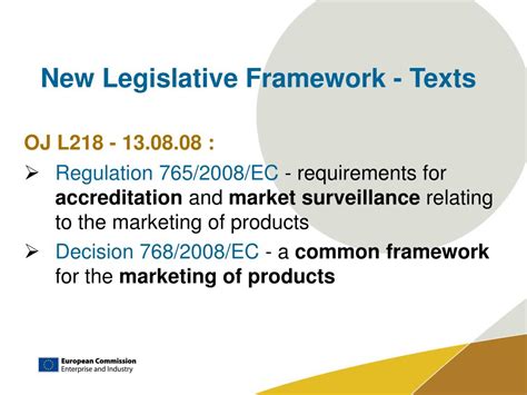 Ppt The New Legislative Framework Powerpoint Presentation Free Download Id 3611030