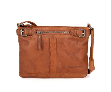 Leather Crossbody Bag Arkansas Brandy Cognac