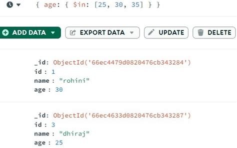 Mongodb Comparison Operators