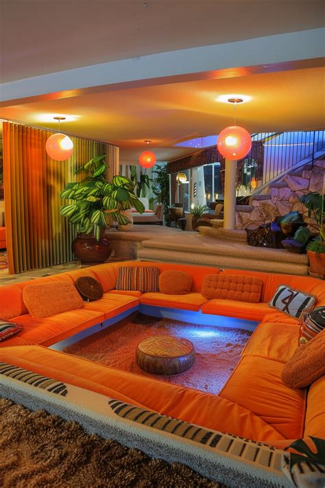 30 70s Inspired Conversation Pits For A Retro Living Room Vibe Retro