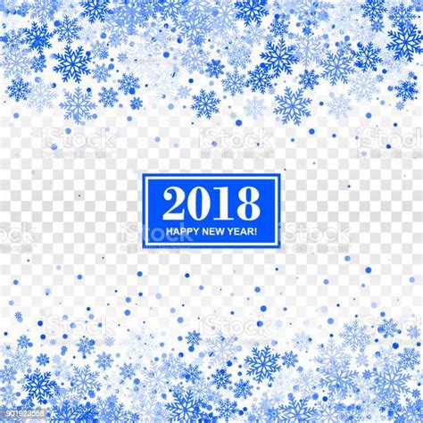 2018 투명 바둑판 무늬 배경에 파란색 반복된 눈송이와 완벽 한 패턴입니다 절연 12월에 대한 스톡 벡터 아트 및 기타 이미지