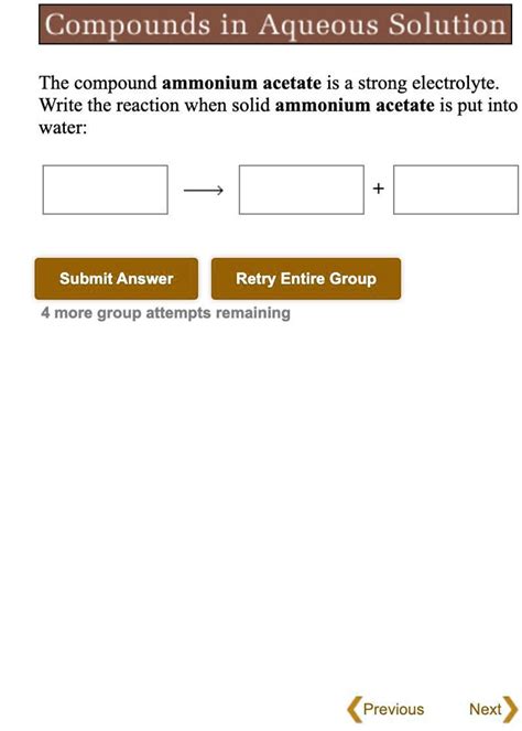 Solved I Really Need Help With This Compounds In Aqueous