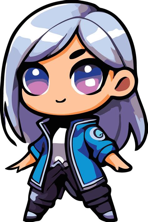 Cute Girl Character With Chiby Style 48328756 Vector Art At Vecteezy