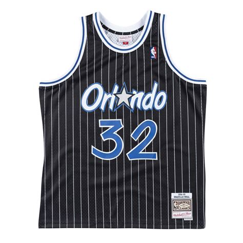 Mitchell And Ness Orlando Magic 32 Shaquille Oneal Black Swingman Jersey