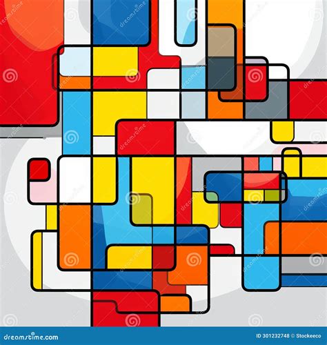 Colorful Mosaic Pattern In The Style Of Modular Constructivism Royalty