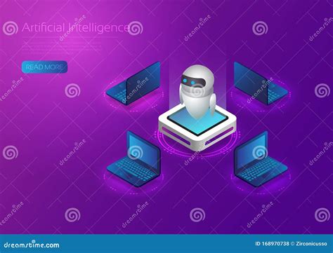 Ai Technology Isometric Stock Illustration Illustration Of Knowledge