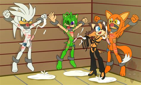 Rule 34 1girls 3boys Anthro Ball Gag Bdsm Gear Cameltoe Cum Puddle