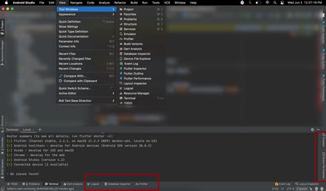 Missing Tools After Upgrade Flutter 221 · Issue 83777 · Flutterflutter · Github