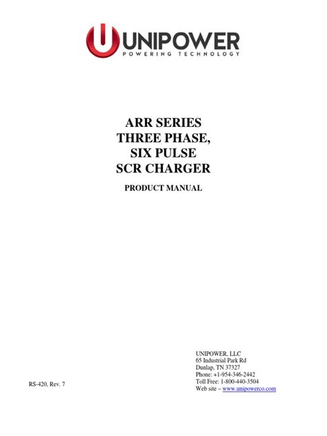 Arr 6 Man Pdf Rectifier Battery Charger