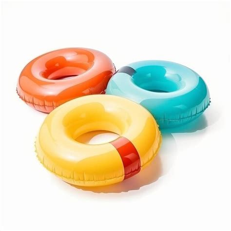 Premium Photo Pretty Floaties On White Background Generative Ai