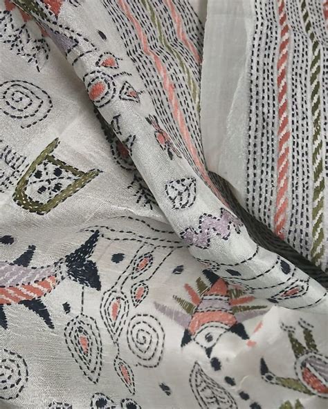 Pure Silk Kantha Dupatta Ksds1003 The Magic Room