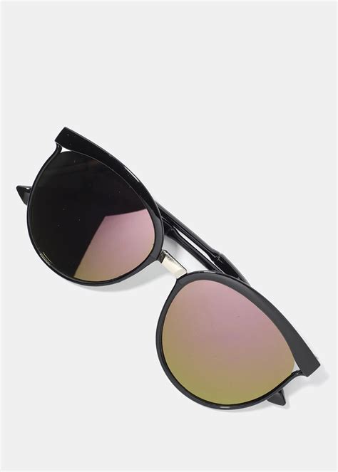 A Oversized Circular Reflective Shades Shop Miss A