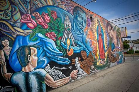 The Lessons In Los Angeles Murals Los Angeles Mural Mural Virgin