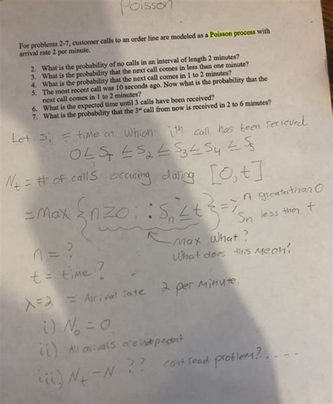 solved poisson for problems 2 7 customer calls to an order