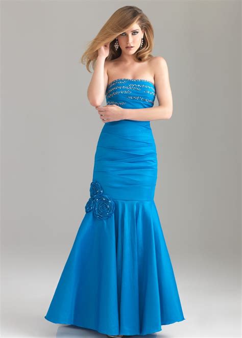Dressybridal Choose Blue Mermaid Prom Gowns To Stand Out Of The Crowd