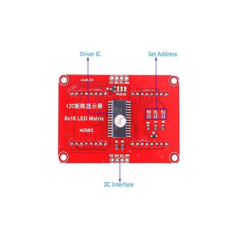 Led Dot Matrix Display Module Lattice Screen Dc 33v 5v Ht16k33 Driver