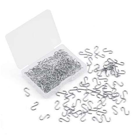S Hooks Small S Hooks，mini S Hooks， 100 Pack Stainless S Shaped Hooks