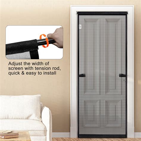 Tension Curtain Rods Screen Doors For Curtains Hanging Screen Door