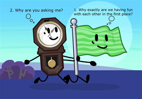 Clock And Flaggy Having Fun By Specjects On Deviantart