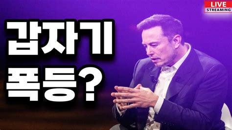 갑자기 왜 폭등했나 테슬라 일론머스크가 또 뭐 했어 Youtube