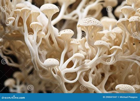 Organic Structure Of Organic Mushroom Mycelium Stock Image Image Of Light Stories 290041047