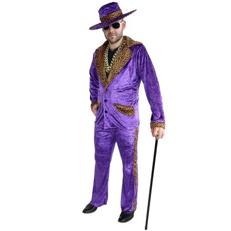 Pimp Costume Purple Suit Jacket Pants And Hat Included — The Costume Company