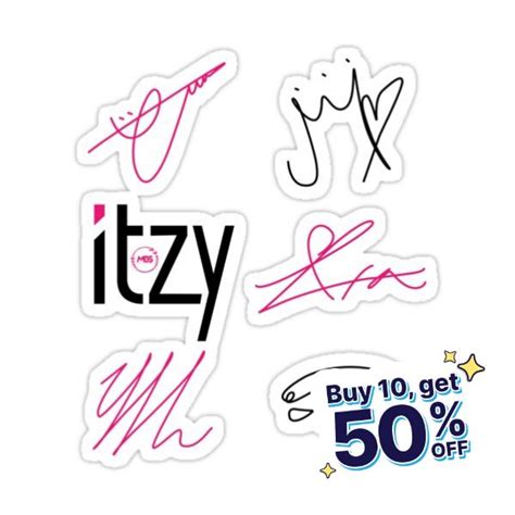 Itzy Signature Design Sticker By Mbs Desing En