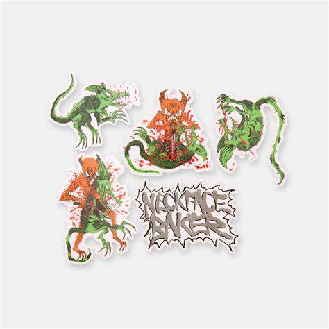 Baker Skateboards Toxic Rats Neckface Sticker Pack Slugger Skate Store