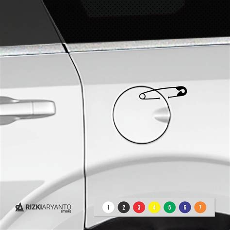Jual Stiker Tutup Tangki Mobil Penitih Safety Pin Unik Sticker Shopee