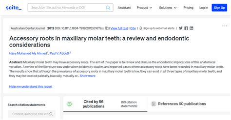Accessory Roots In Maxillary Molar Teeth A Review And Endodontic Considerations