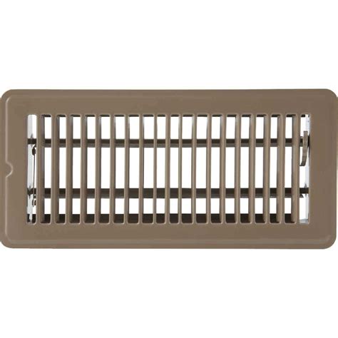 Home Impressions 4 In X 10 In Brown Steel Floor Register Stones Home Centers