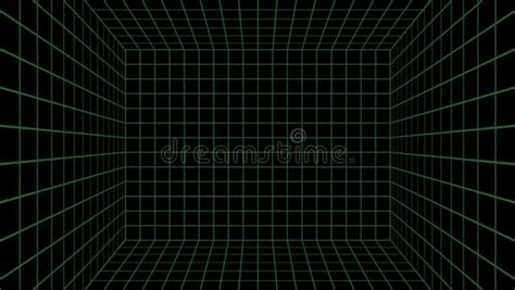 3d Wireframe Grid Room Space Background Digital Wireframe Grid Room