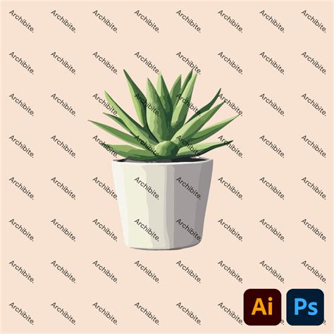 Vector House Plants Elevation 2