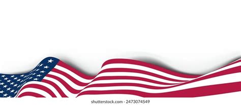 American Flag Wavy Vector