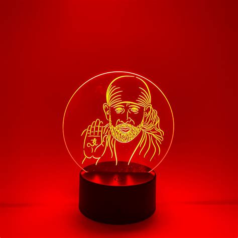 Sai Baba Desk Light Sai Baba 3d Light Sai Baba Led Light 3d Light Saibaba Sai Baba Sai