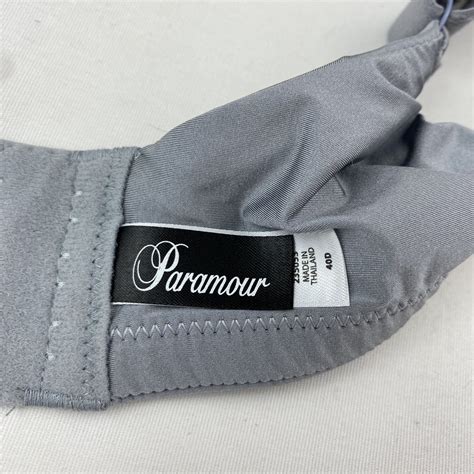 Paramour Bra 40d Lace Trim Brilliance Contour Seamless Gray White Lift