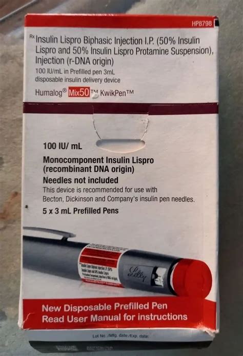 Eli Lilly Humalog Monocomponent Insulin Pen 100 Iu Ml 3ml For Type 2