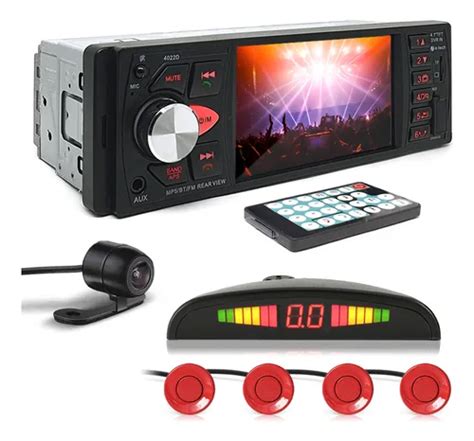 Kit Rádio Mp5 Câmera Sensor Ré Vermelho Fiat 500 2021 Parcelamento Sem Juros
