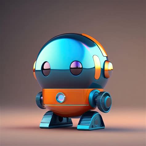 Premium Ai Image Cute Small Robot Artificial Intelligence Concept 3d Illustration